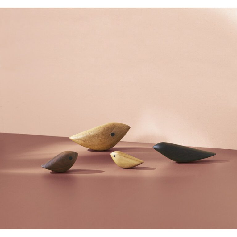 Warm Nordic Twirling bird, pieni tiikkinen - Porin Kalustetalo